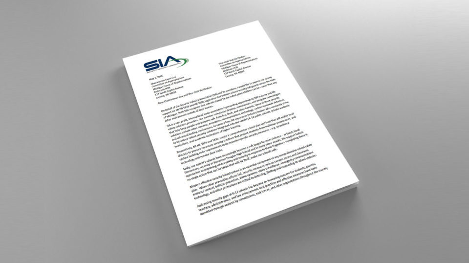 Letter of Support for MI HB 5828 and HB 5830 - Security Industry ...